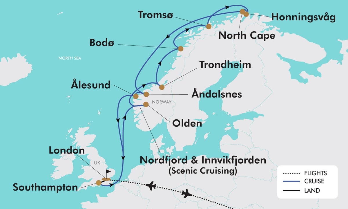 Norwegian Fjords Map